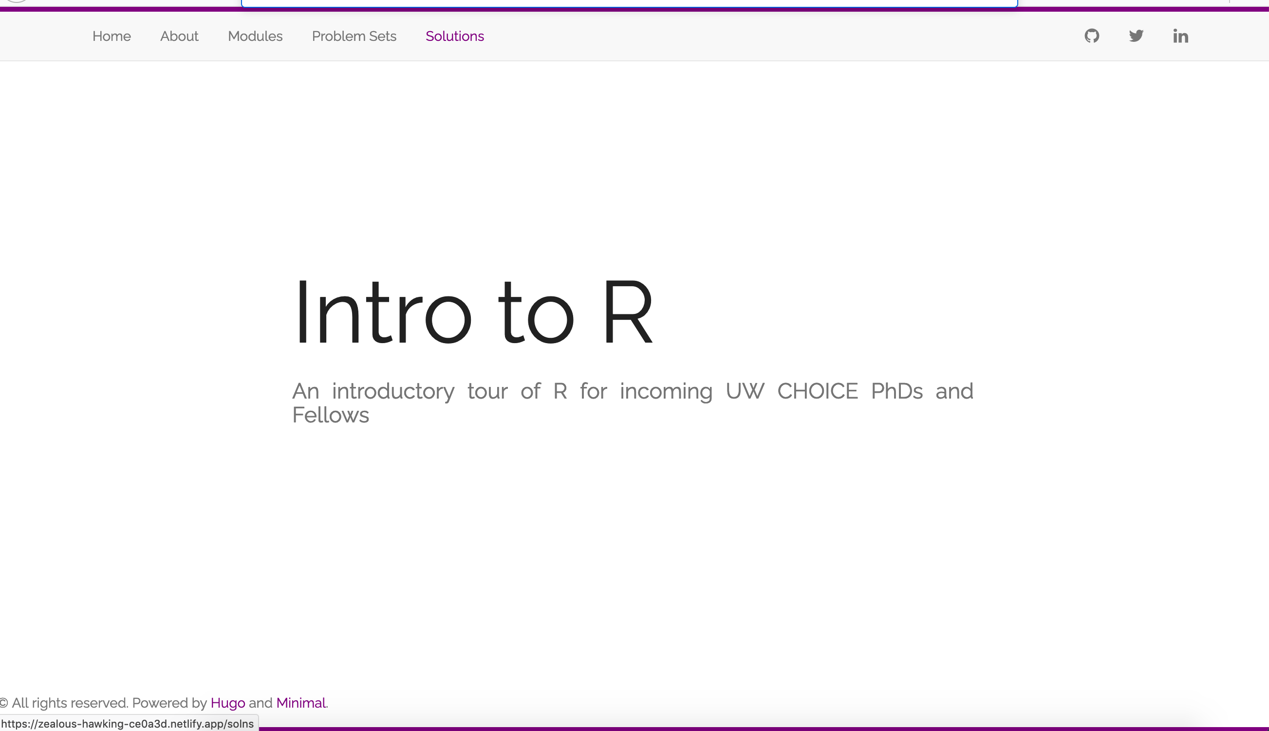 Intro to R | Hugo Apéro